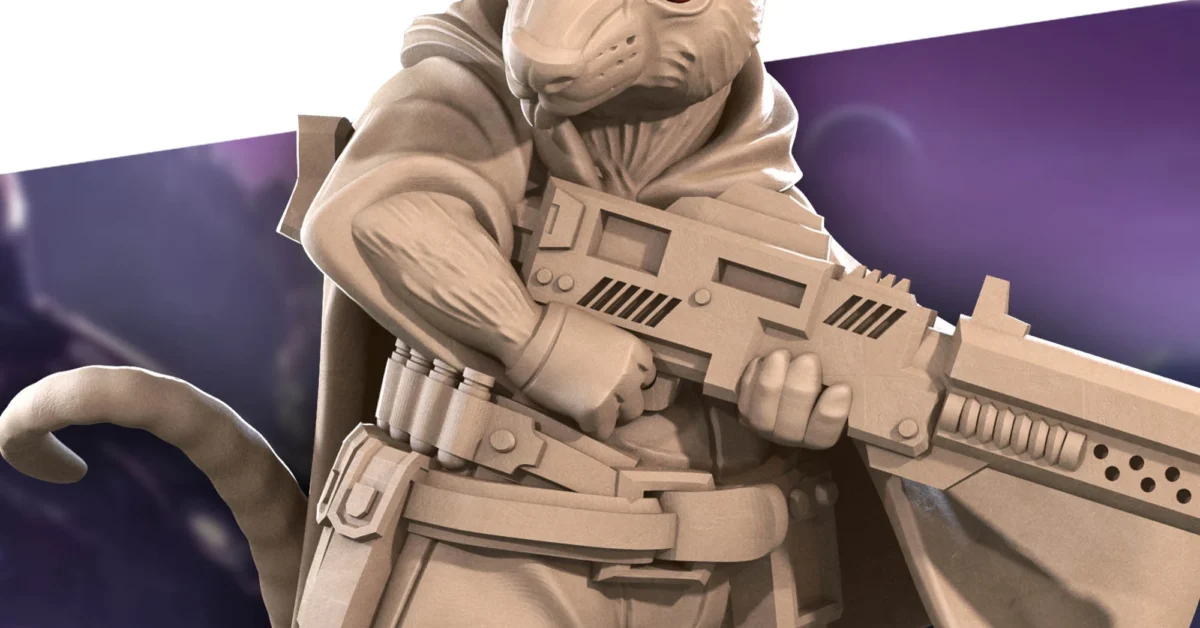 Space Ratfolk Soldier - Little Legends Minis